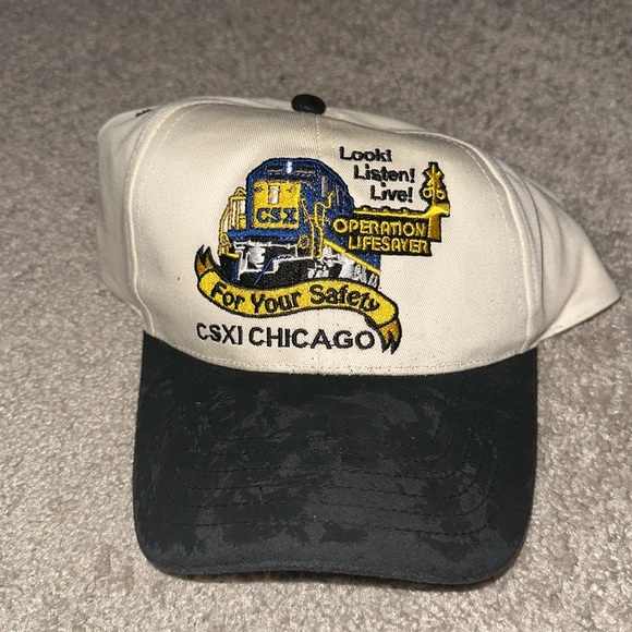Vintage | Accessories | Rare Vintage 97s Chicago Train Railroad Hat ...